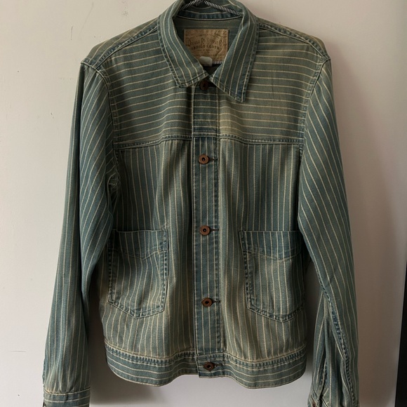 Ralph Lauren Double RL | Jackets & Coats | Rrl Striped Denim Jacket ...